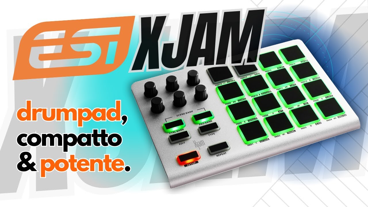 ESI XJAM - Il DrumPad midi controller che ti fa configurare tutto! - YouTube