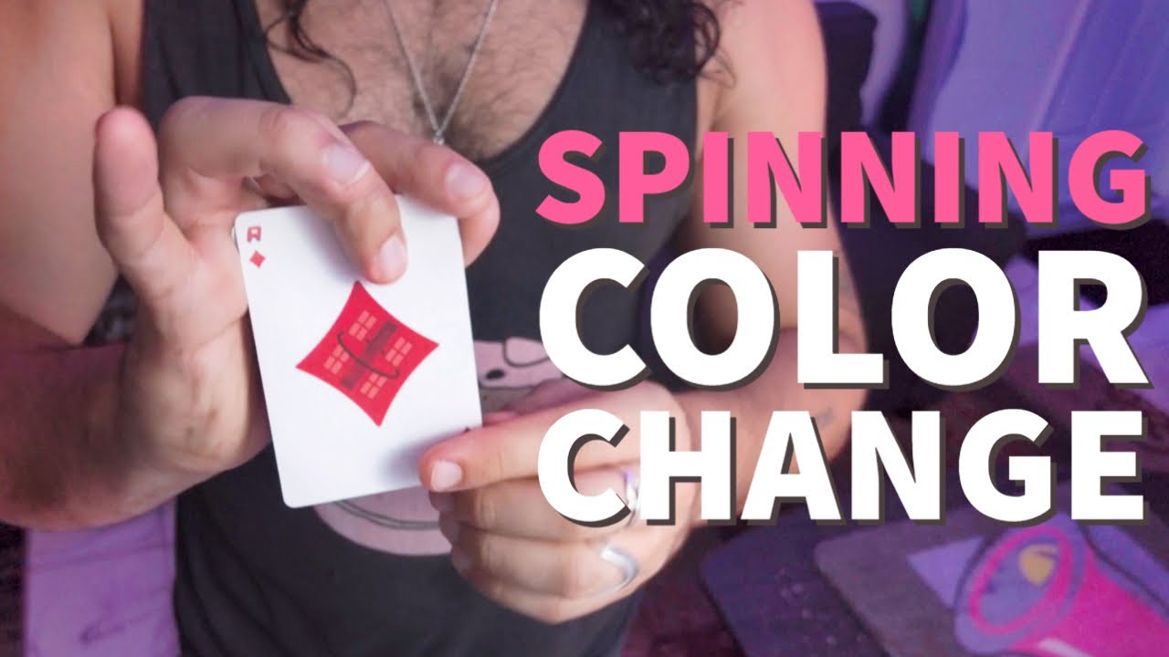 Spinning Color Change Card Trick - Tutorial - YouTube