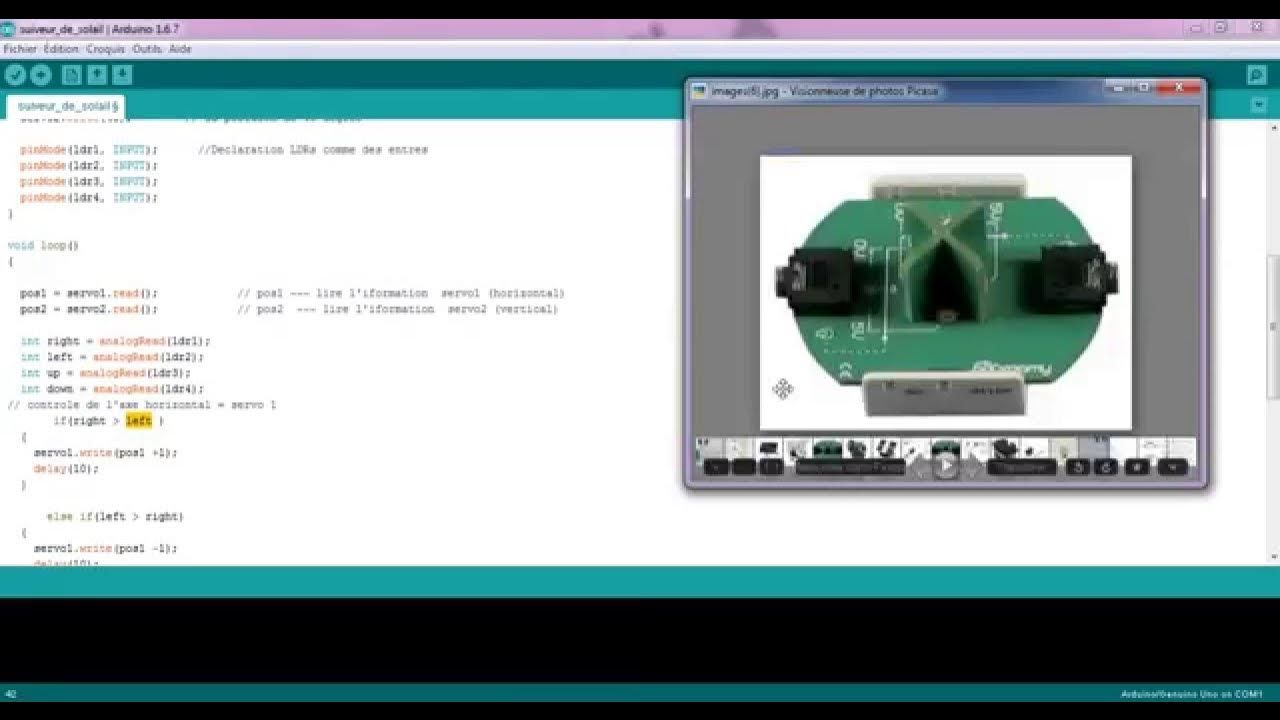 suiveur de soleil avec arduino part 2 - YouTube