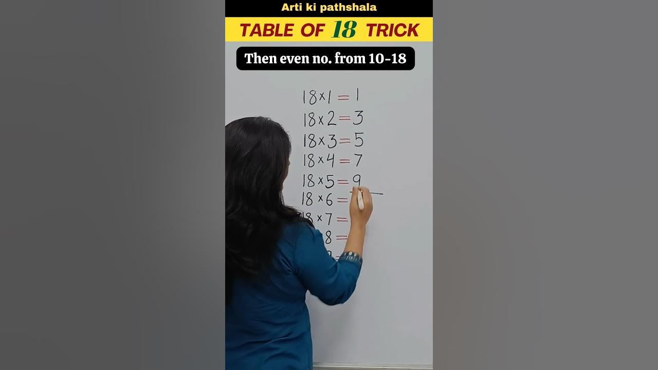 😜 Easy way to write Table of 18 / 18 ka table/ Table of 18 #shorts #shortsfeed #trending # ...