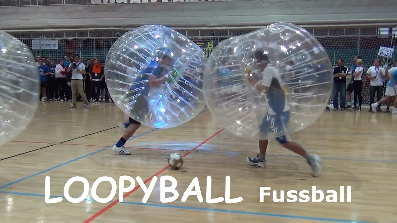 World Premiere. Highscool Students in Loopyball playing Bubble Soccer ...