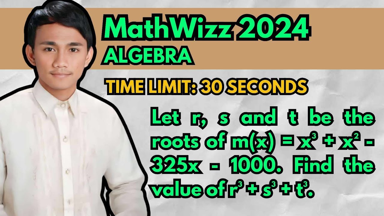 MathWizz 2024 - Algebra [30 seconds] - YouTube