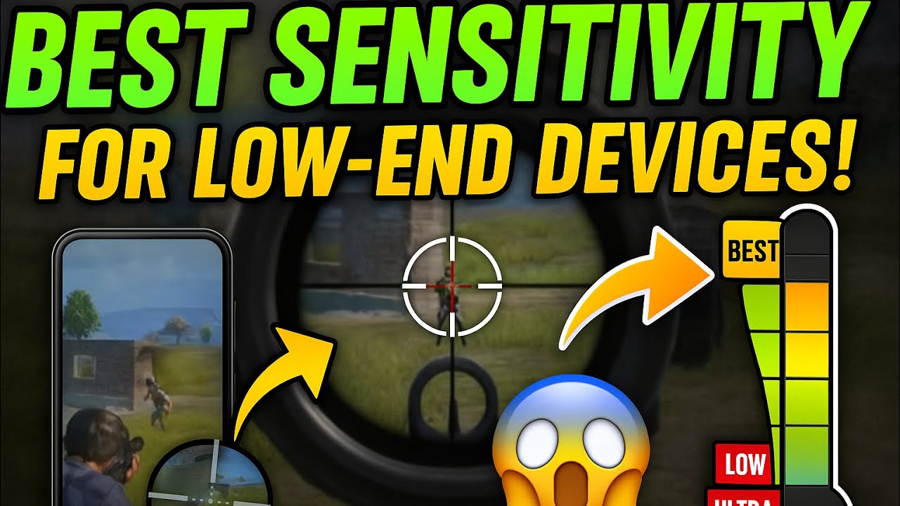 No Lag + Perfect Aim!" BEST BGMI Sensitivity Settings for LOW-END ...