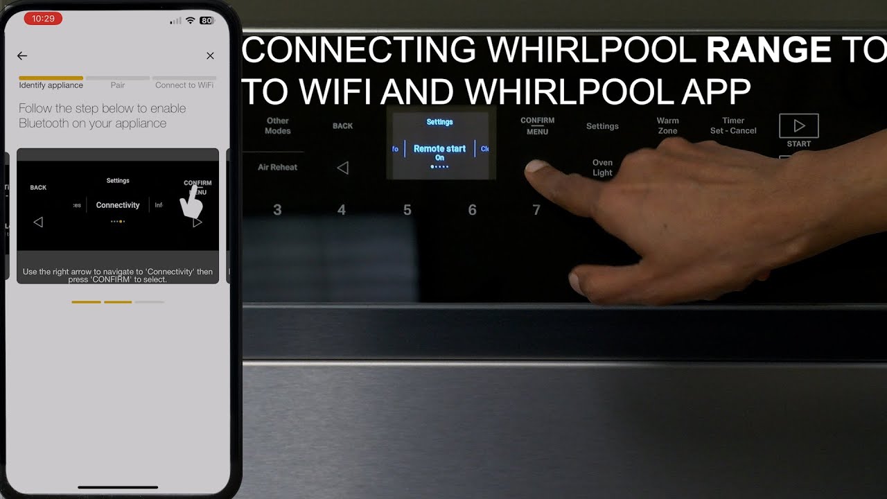 Connecting The Whirlpool Range to WiFi and Whirlpool App - YouTube