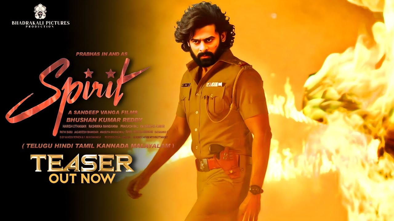 SPIRIT - Prabhas Intro First Look Teaser|Spirit Official Teaser|Prabhas ...