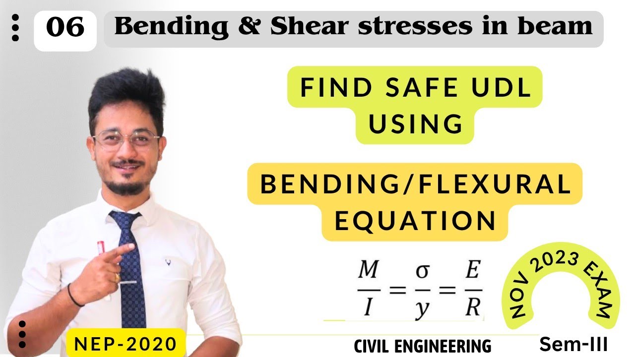 06* Calculate Safe UDL using bending stress equation | MOS | Civil ...
