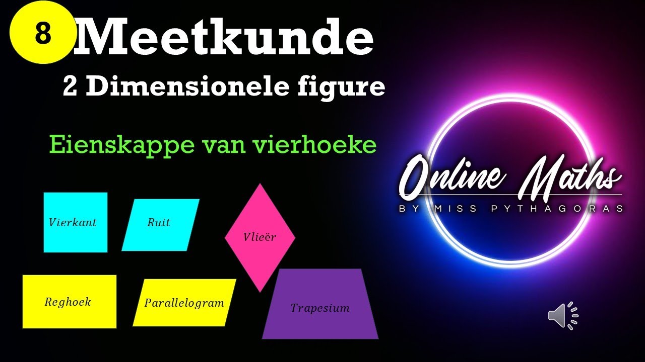 Meetkunde Graad 8 Les3 Eienskappe van Vierhoeke - YouTube