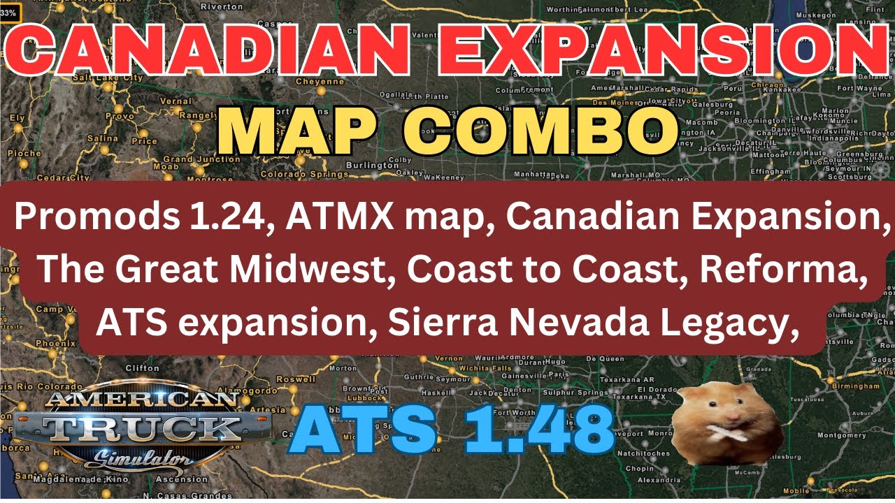 ATS 1.48 CANADIAN EXPANSION MAP COMBO (NEW) The Great Midwest, Promods ...