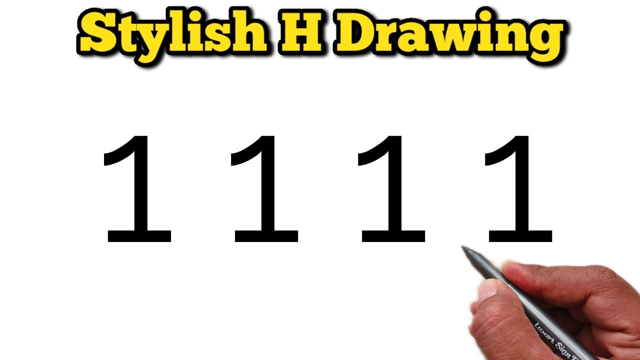 How to Draw Stylish latest H | Easy H letter drawing | Letter Drawing ...
