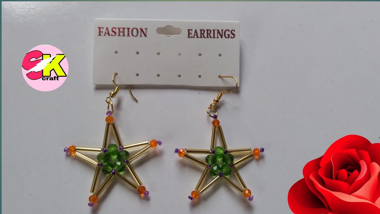 Star 🌟 Earring Tutorial 31 / chadani Earring / cute earrings - YouTube