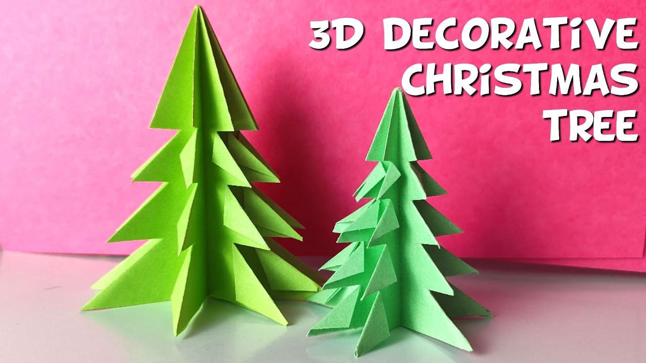 "DIY Easy Origami Christmas Tree Tutorial | Free Holiday Decor Craft ...