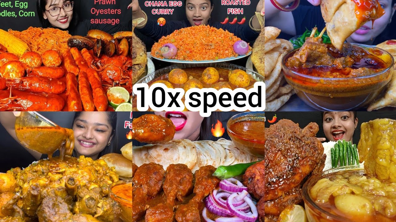 Asmr Eating Huge Spicy🔥 Food ,Messi eating Indian Mukbangers Big Bites ...