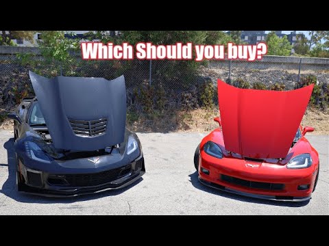 C7 Corvette Z06 VS C6 Z06 Side By Side Comparison! - YouTube