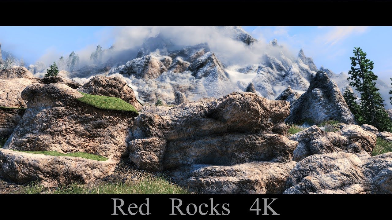 RED ROCKS 4K | Skyrim Special Edition | Ultra Modded 2018 - YouTube