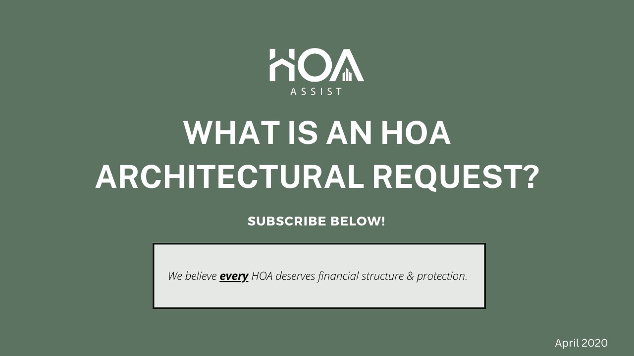 What is an HOA Architectural Request? - YouTube