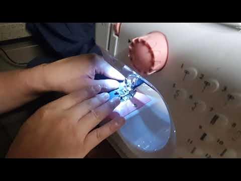 혼스 미니재봉틀 hssm-1201로 바지 줄이기 - YouTube