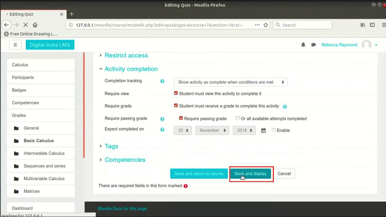 Quiz in Moodle - English - YouTube