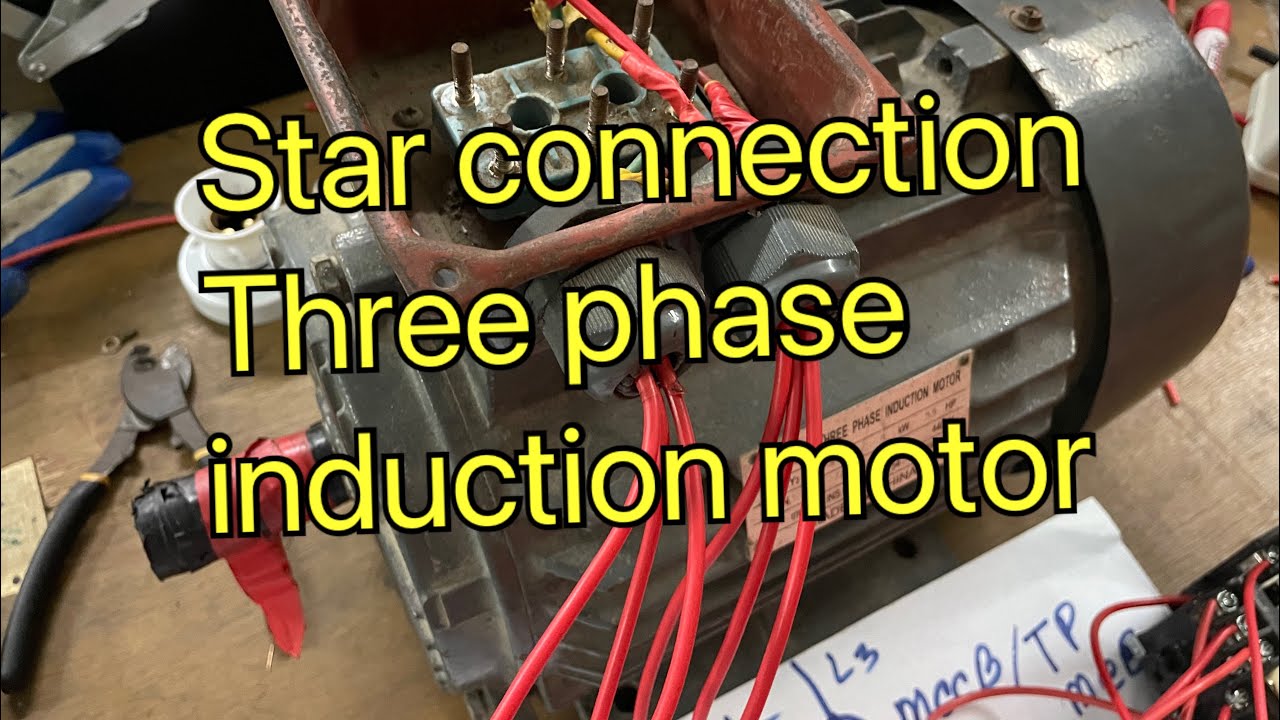 স্টার সংযোগ/About Three phase Induction motor & Star connection theory ...