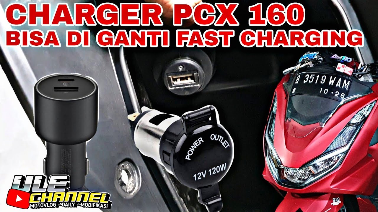 CARA GANTI CHARGER USB PCX 160 ULE CHANNEL - YouTube