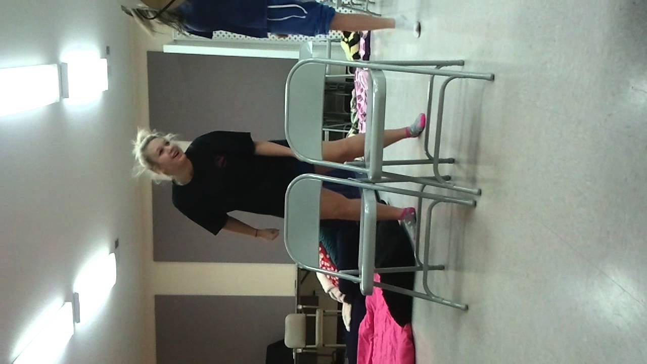 claiborne and lexi dancing at church sleepover! - YouTube