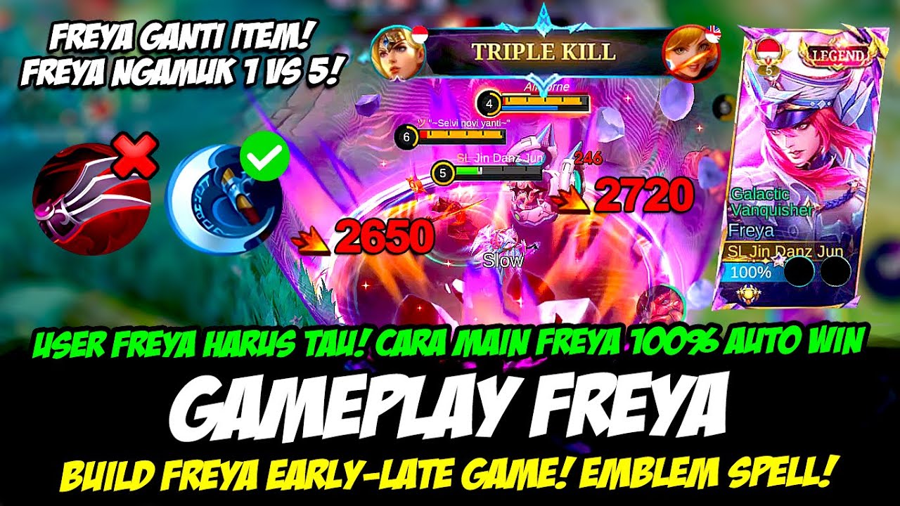 FREYA GANTI ITEM CARA MAIN FREYA META TERBARU + BUILD FREYA TERSAKIT ...