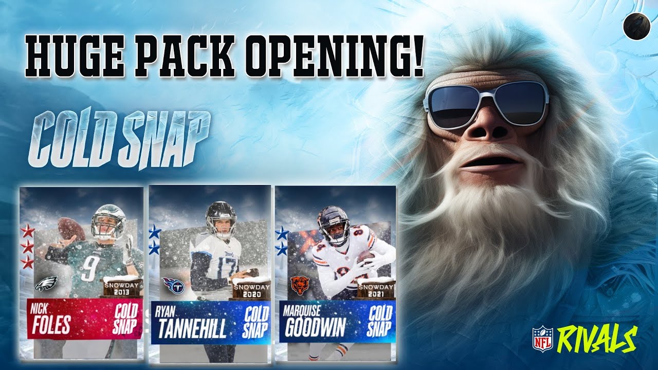 NFL RIVALS! HUGE Pack Opening! Cold Snap Event comes to an end! - YouTube