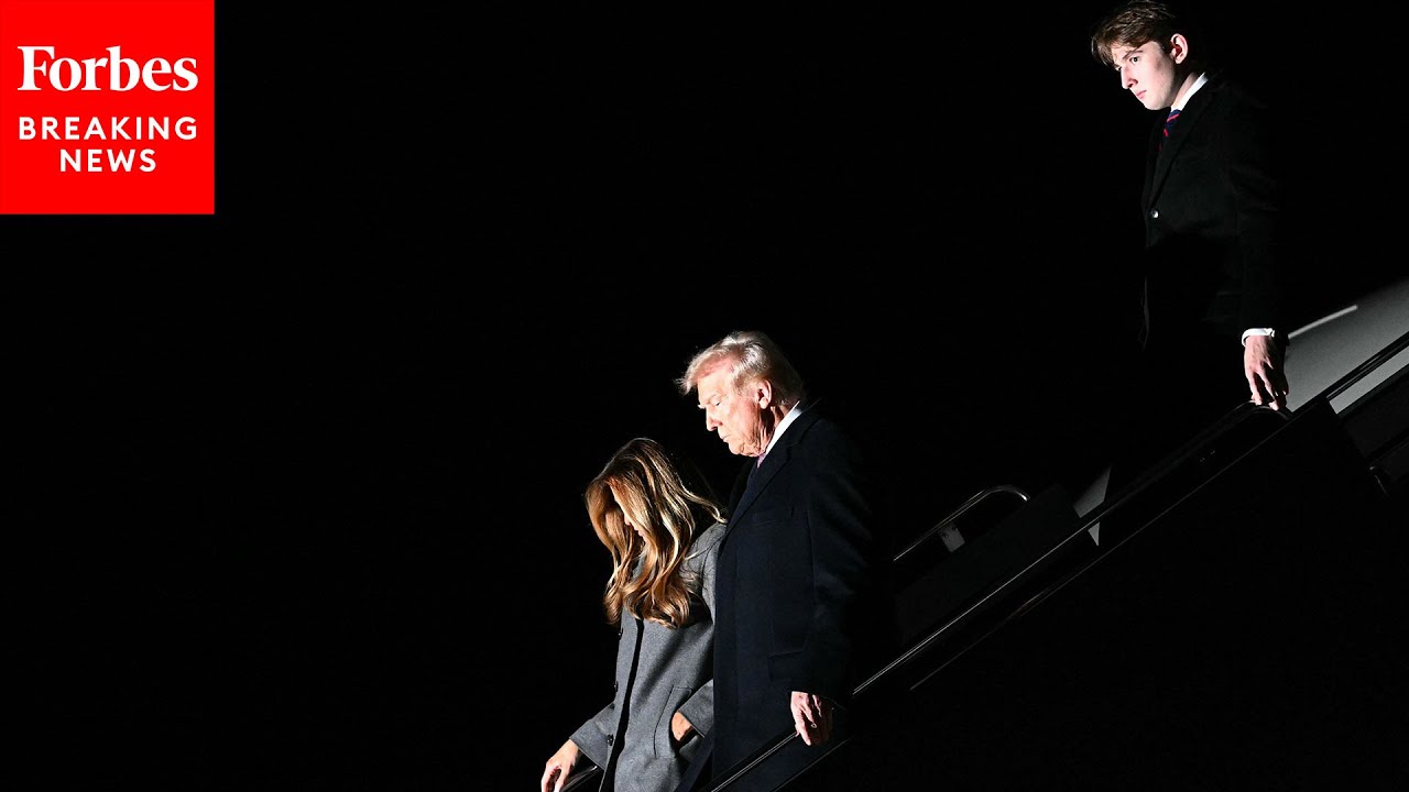 BREAKING NEWS: President-Elect Trump, Melania, And Barron Arrive In ...