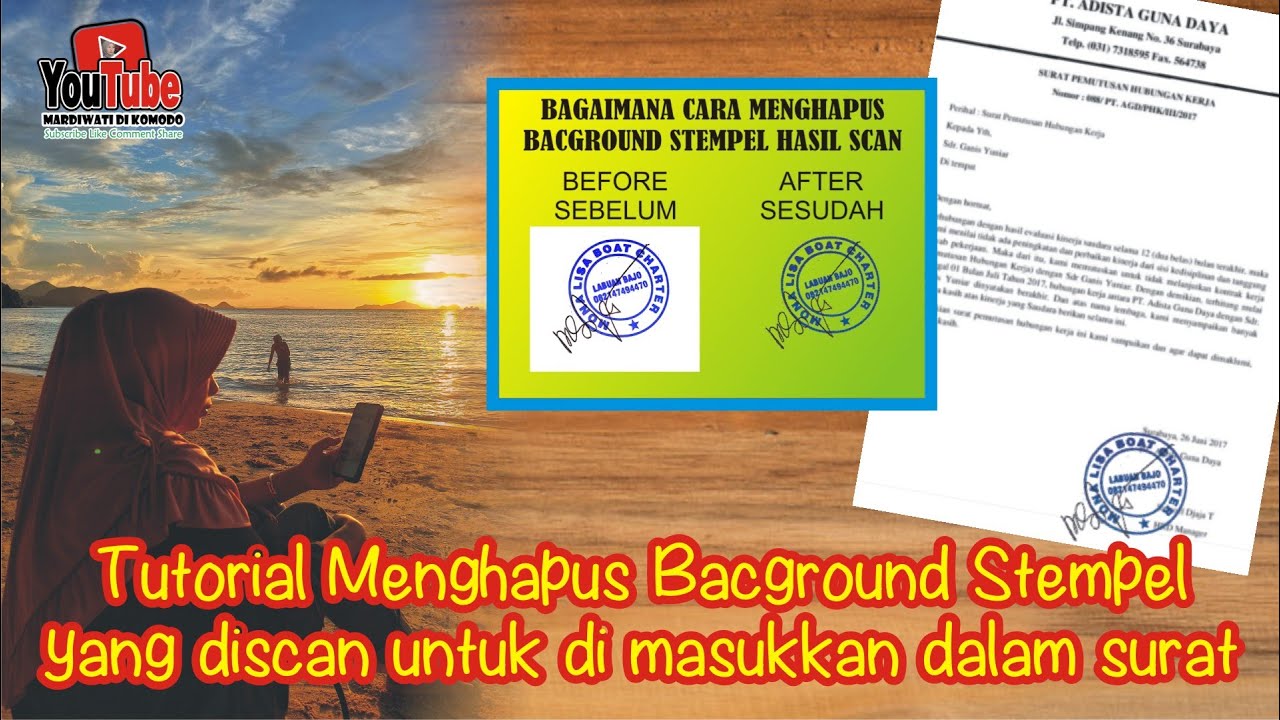 Sangat Mudah diikuti. Crop gambar scan /stempel untuk dipergunakan di ...