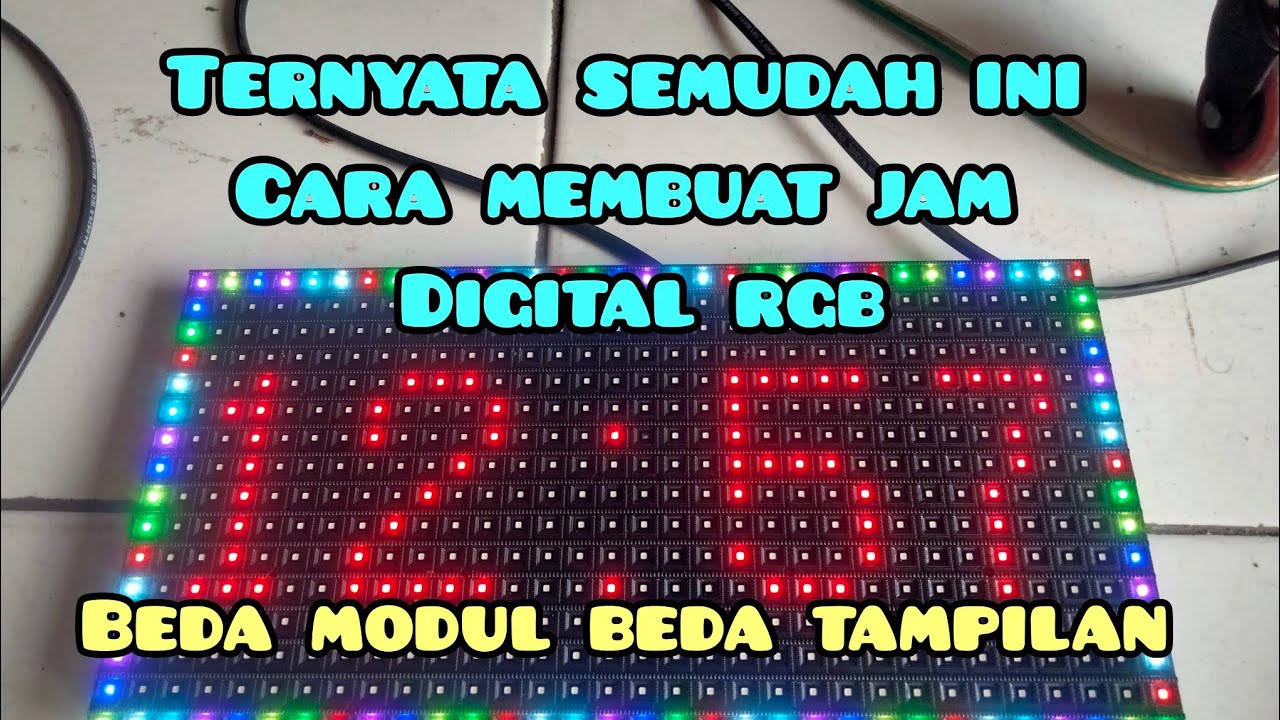 Membuat jam digital p10 rgb#merapiteknik #merapiteknik - YouTube