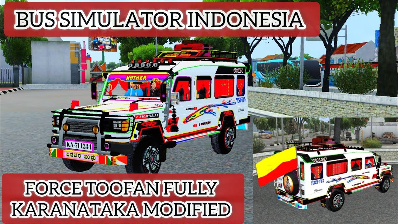 Force Toofan Fully Karanataka Modified Bus simulator Indonesia mein ...