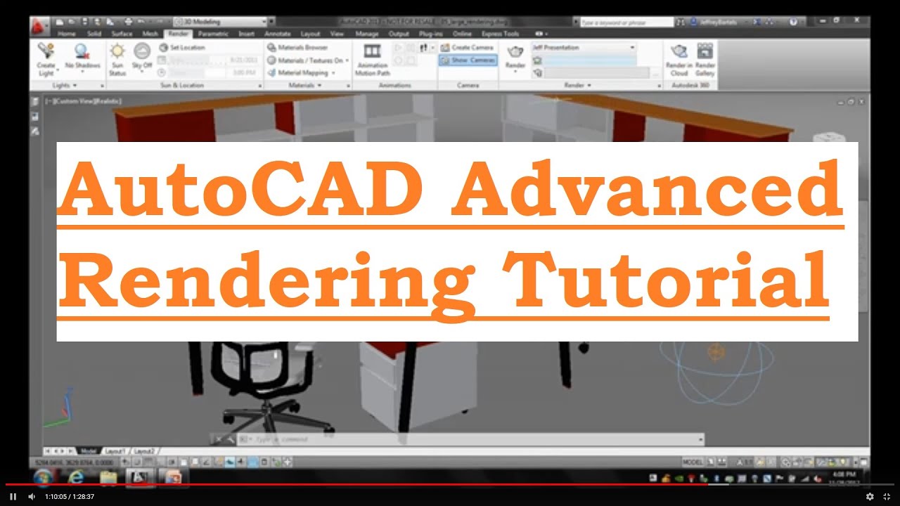 AutoCAD Advanced Rendering Tutorial - YouTube