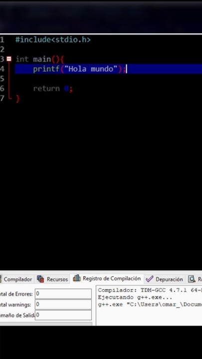 Tu primer Hola mundo en C #programacion #holamundo #lenguajeC - YouTube