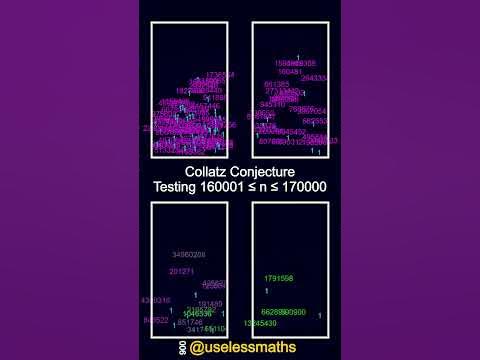 Collatz conjecture test 160001-170000 - YouTube