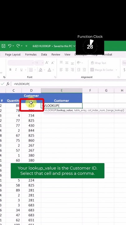 How to do a VLOOKUP in Excel or Google Sheets in 30 seconds #workhacks #excel #VLOOKUP # ...