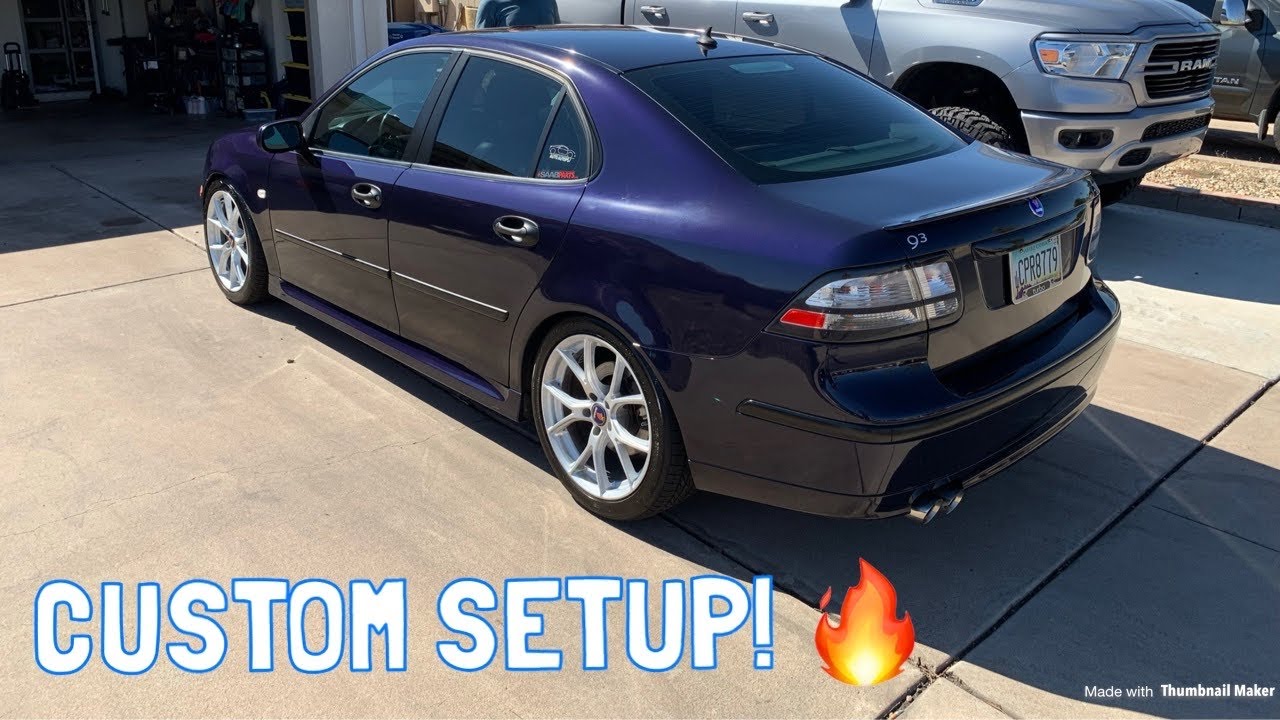Saab 9-3 2.0T Custom Exhaust Compilation! - YouTube