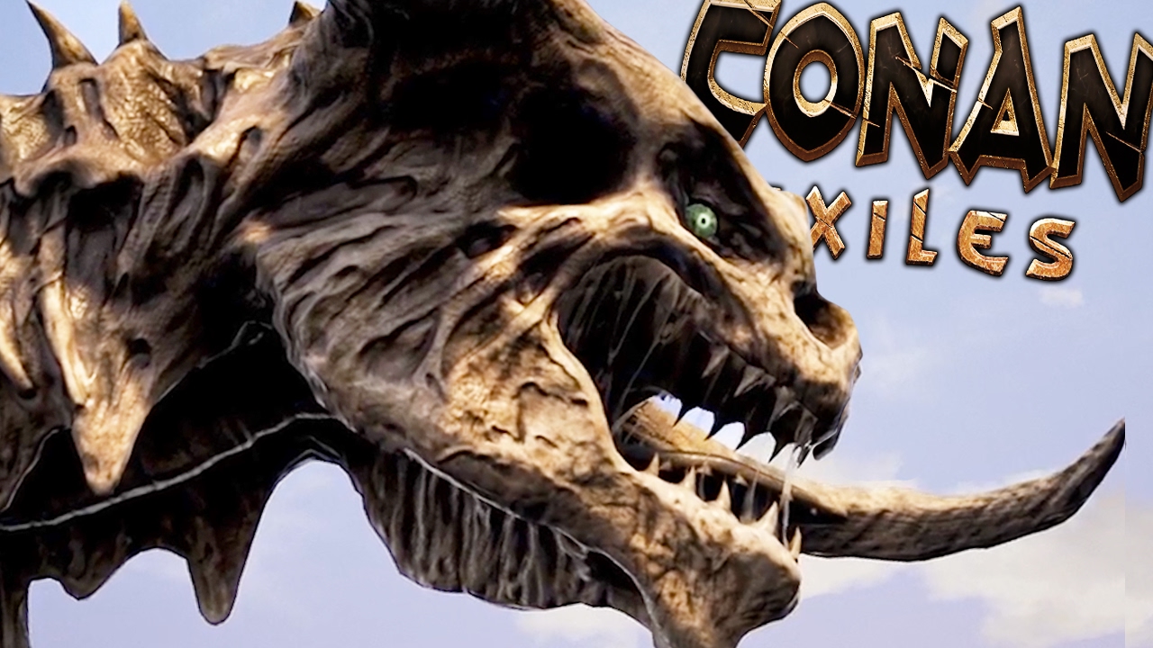Conan Exiles - FIGHTING THE GIANT UNDEAD DRAGON - #6 (Conan Exiles ...