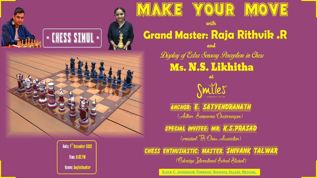 Raja Rithvik (Grand Master) V/s N.S. Likhitha (Display of Extra Sensory ...