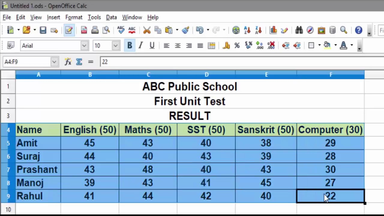 Class 8 Lesson 2 Charts in Calc Part 2 - YouTube