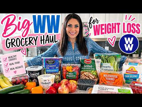 BIG WW GROCERY HAUL FOR WEIGHT LOSS - WEIGHT WATCHERS POINTS INCLUDED!!