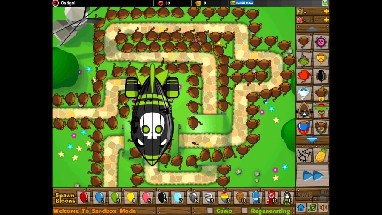 BTD5 Dart Monkey V.S ZOMG Ballon - YouTube