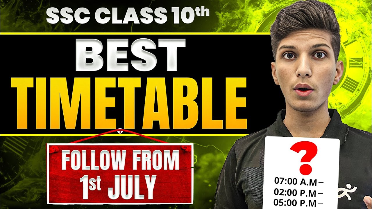 3 July से पढकर 95%🔥 best timetable for study class 10 SSC 🤯 10th board ...