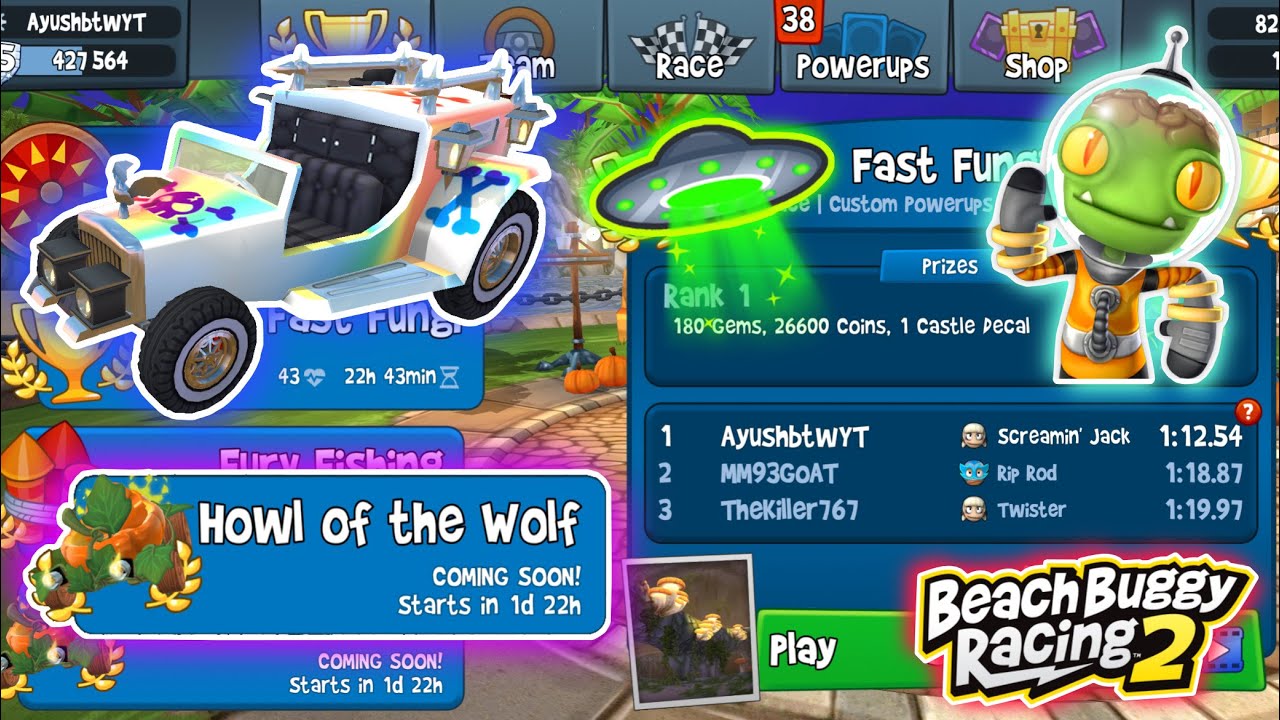 Fast Fungi | 1st🥇Place | spookster + B'Zorp | Beach Buggy Racing 2 🏖🏁 ...