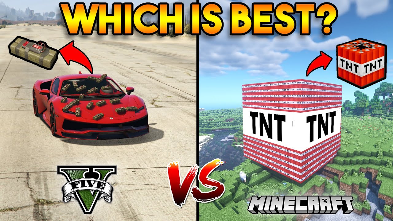 GTA 5 STICKY BOMB VS MINECRAFT TNT : WHICH IS BEST? - YouTube