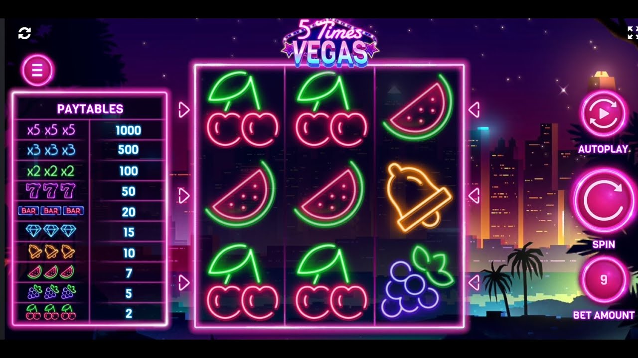 5 times Vegas slot machine - YouTube