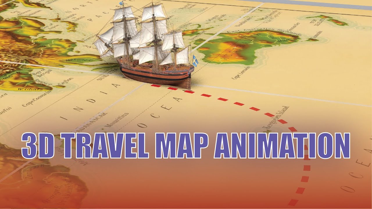 3D Travel Map Animation in After Effects. - YouTube