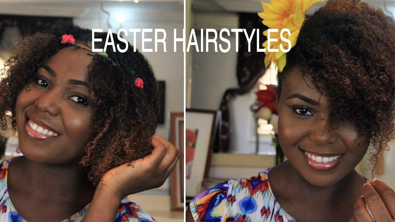 5 Easter Hairstyles- Natural Hair - YouTube