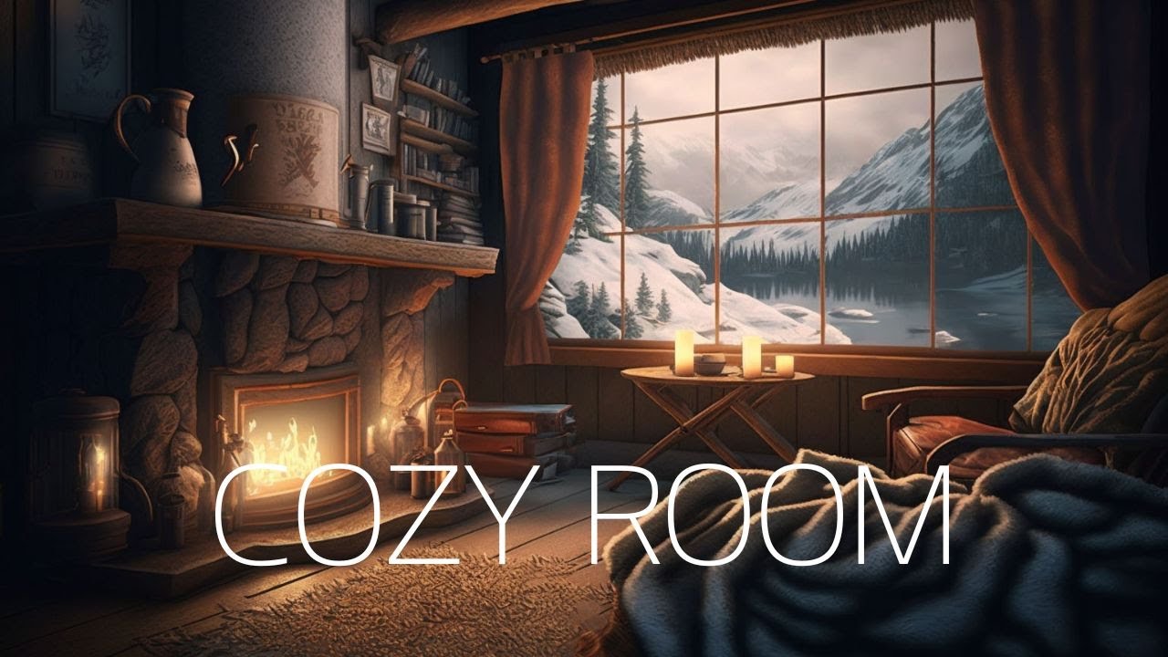 Cozy Room Ambience - Relaxing Sounds Nature with Fireplace Crackling ...
