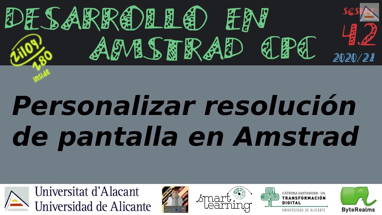 Personalizar resolución de pantalla en Amstrad [ #Z80 #ASM ] - YouTube