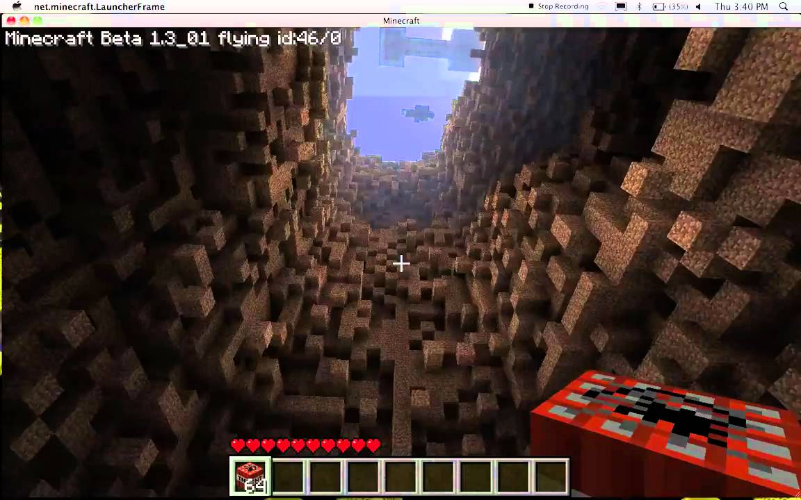 Biggest minecraft crater - YouTube