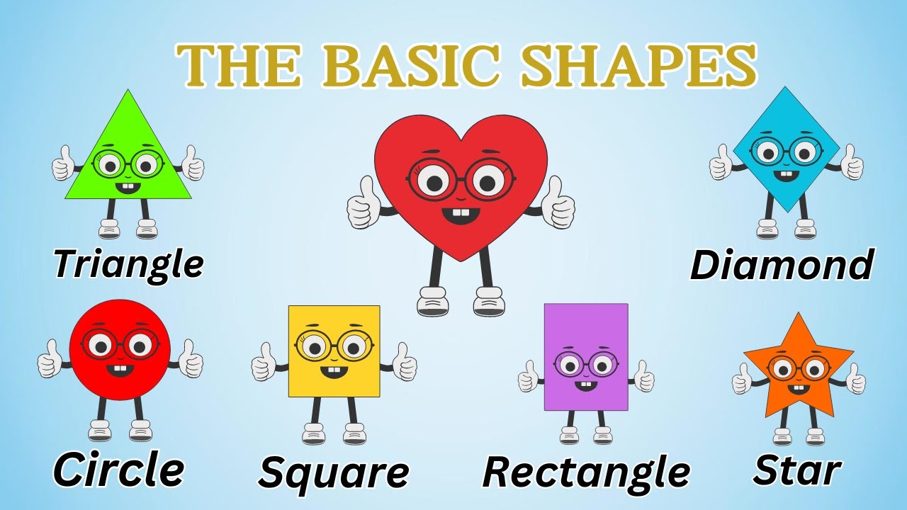 The Basic Shapes | Shapes in English | Shapes For Kids | Geometric ...